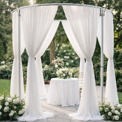 Round Canopy Circle Crossbar Pipe & Drape | Wedding Superstore